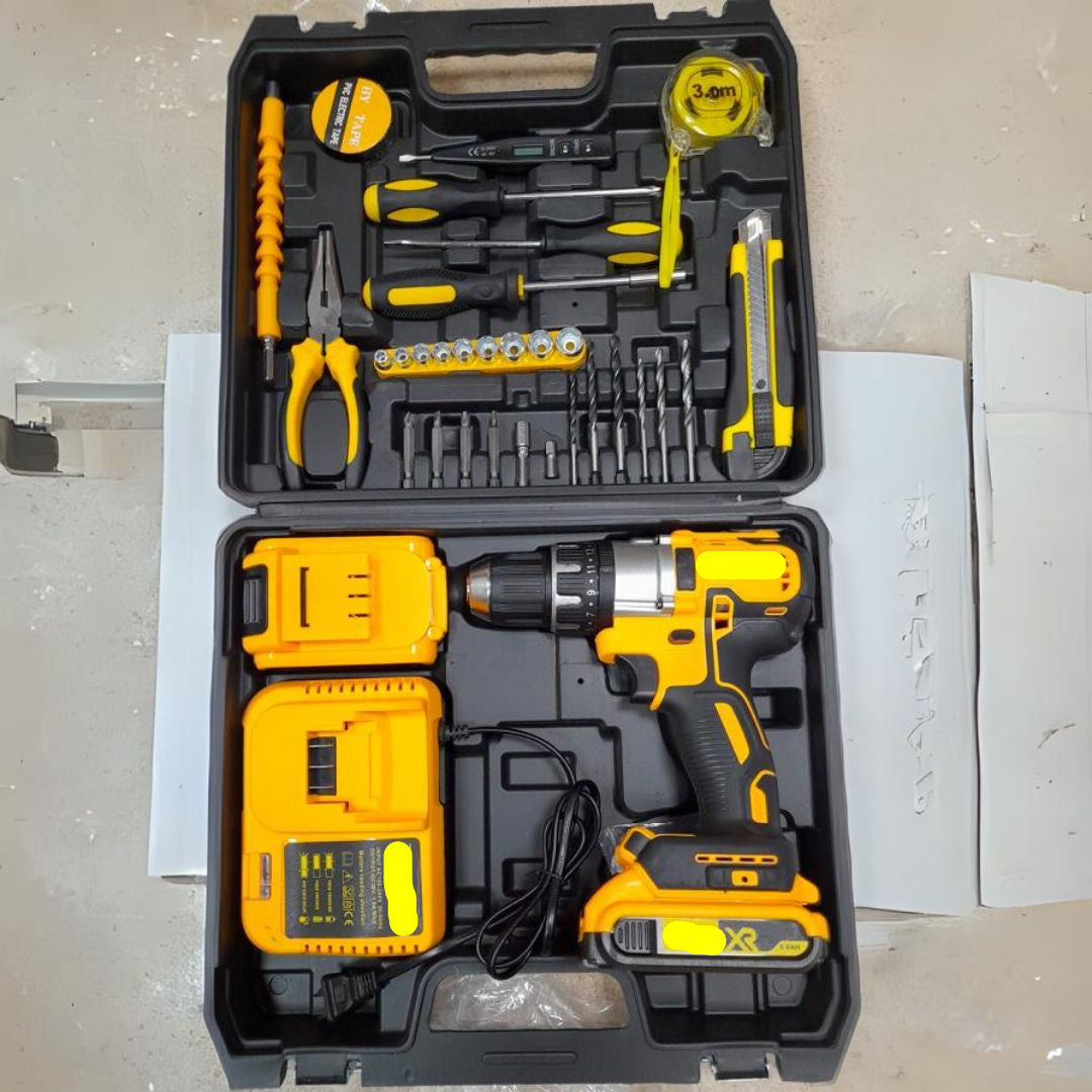 Taladro Inalámbrico CON 2 POTENTES BATERÍAS Y ACCESORIOS DE REGALO ...